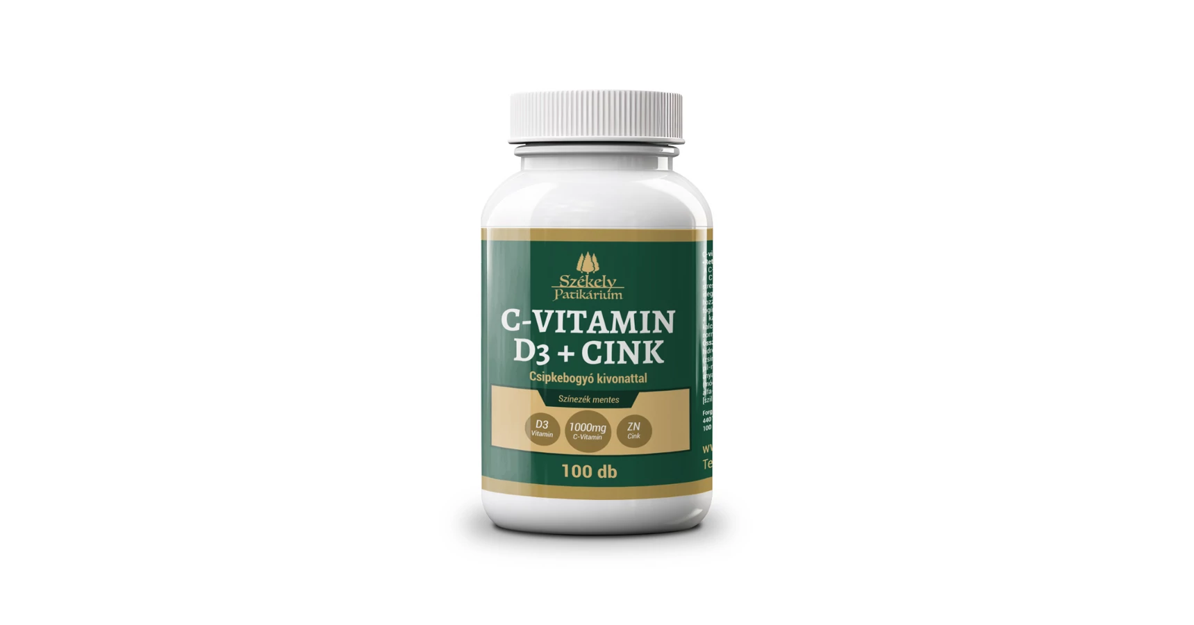 C-Vitamin 1000 mg + D3 + Cink + Csipkebogyó – 100 db tabletta